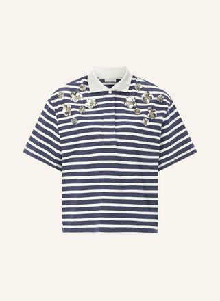 Rich & Royal Jersey-Poloshirt Mit Pailletten blau