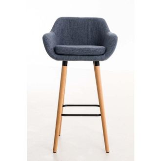 Clp Lot de 2 tabourets de bar Grant en tissu Bleu