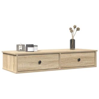 vidaXL Vidaxl - tag&egrave;re murale avec tiroirs ch&ecirc;ne sonoma bois ding&eacute;nierie