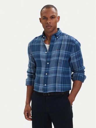 Tommy Hilfiger Hemd Madras Check MW0MW42399 Blau Regular Fit