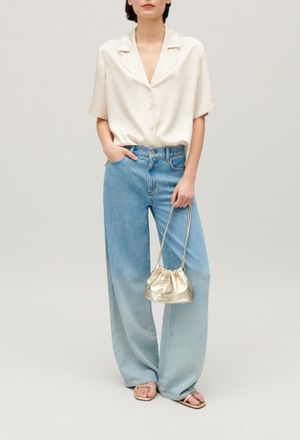 Claudie Pierlot Flie&szlig;ende, kurz&auml;rmelige Hemdbluse