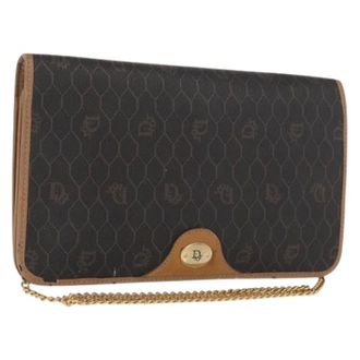 Dior Sac bandouli&egrave;re Pre-owned en toile Honeycomb - Femme - Pre-owned - Brun - Taille: ONE Size