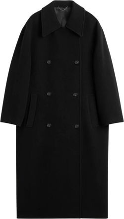 Toteme Femme, Manteaux, Noir, Taille: 40 FR Manteau Oversized Shield avec doublure en satin