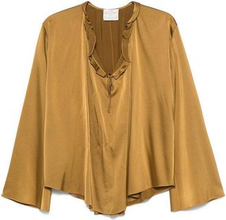 Forte_Forte Bluse - Grün