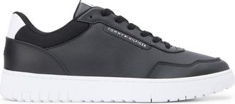 Tommy Hilfiger Leichtgewichtiger Basketball-Sneaker mit perforiertem Leder in
