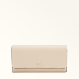 Furla Camelia Klassisches Portemonnaie Ballerina I Rosa Strukturiertes Leder Damen