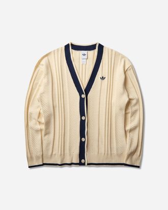adidas Women s Cable Knit Cardigan Warm Vanilla