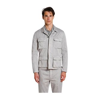 Mason's Flyshirt Delamere Overshirt - - Jackets - Herren - Grau - XL