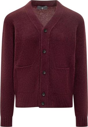 FILIPPO DE LAURENTIIS Homme, Pulls, Rouge, Taille: M Cardigan en laine et cachemire