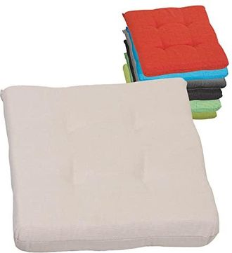 Beo Sitzkissen Stuhl 40x40 cm Eckig | Atmungsaktives Sitzkissen Gartenstuhl Made in EU | UV-best&auml;ndiges Sitzpolster Gartenstuhl | Stuhlkissen Outdoor wasc
