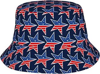 Generic Mode Chapeau de Plage Motif détoile américaine Chapeaux de Soleil de Plage Funky Bobs Homme pour Chasse Filles Femmes