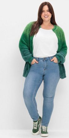 Sheego Strickjacke Strickjacke. im Farbverlauf, aus Flausch-Garn