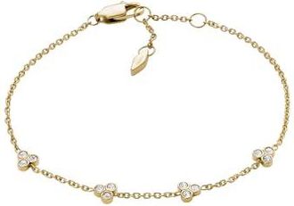 Fossil Bracelet fin en acier inoxydable avec fermoir mousqueton pour femme