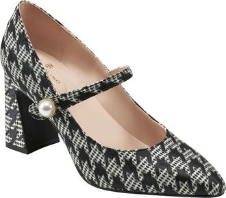 Bandolino Damen Kirsten Pumps, Schwarz/Wei&szlig; Hahnentritt, 38.5 EU