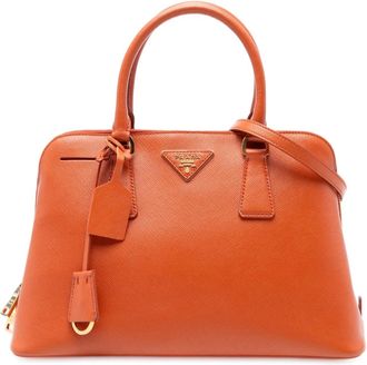 Prada Hobo Bags - Medium Saffiano Lux Promenade Satchel - Gr. unisize - in Orange - f&uuml;r Damen
