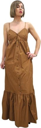 White Wise Femme, Robes, Brun, Taille: 46 FR Maxi Dress