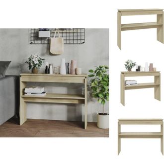 vidaXL Konsolentisch Sonoma-Eiche 102x30x80 cm Holzwerkstoff - Konsolentisch - Flurtisch - Beistelltisch - Wohnraumdeko - Sideboard