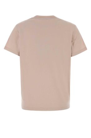 Moncler Logo-Embroidered Cotton T-Shirt - Pink