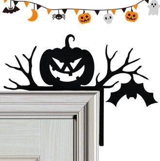 Generic Dekoration des T&uuml;rrahmens aus schwarzem Holz, Halloween-T&uuml;rrahmen, Dekoration Schild Halloween-Ecke - Rahmen, f&uuml;r Fenster, Ornament