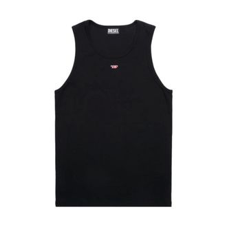 Diesel Homme, Tops, Noir, Taille: M Débardeur avec Mini Patch Logo D