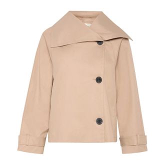 Inwear Femme, Vestes, Beige, Taille: 44 FR Manteau Court Grès avec Col Large