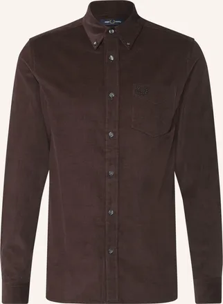 Fred Perry Cordhemd Slim Fit braun