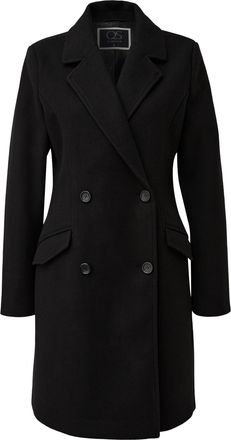 QS by s.Oliver Taillierter Mantel in Wolloptik schwarz S