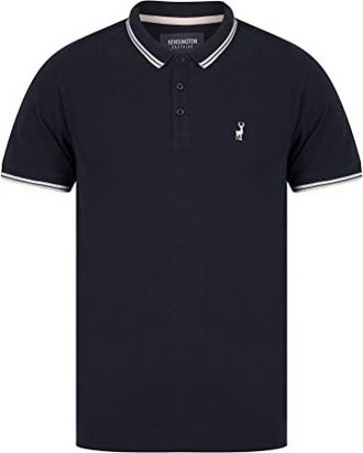 Kensington Eastside Underwood Polo en piqué de coton pour homme, Sky Captain Navy, L