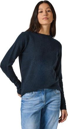Cecil Damen B302781 Feinstrickpullover, Deep Petrol Melange, XS EU