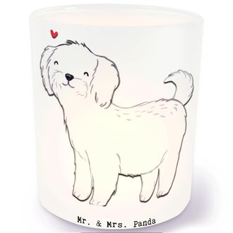 Mr. & Mrs. Panda Windlicht Glas Malteser Lebensretter - Geschenk, Kerzenhalter, Teelichthalter, Kerzenglas, aus, Windlichter