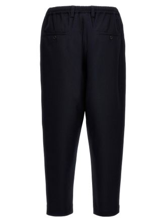 Marni Tropical Wool Cropped Trousers - Black