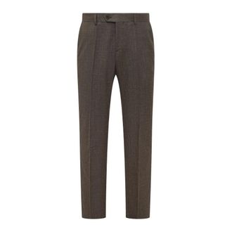 HUGO BOSS Homme, Pantalons, Brun, Taille: L Pantalon de costume slim en laine m&eacute;lang&eacute;e