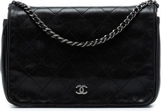 Chanel Hobo Bags - CC Quilted Lambskin Full Flap Wallet on Chain - Gr. unisize - in Schwarz - für Damen