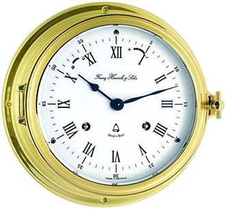 Hermle 35065-000132 Schiffsuhr, Messing, Gold, 18cm x 18cm x 10 cm