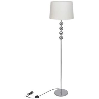 vidaXL Lampadaire avec support haut D&eacute;coration &agrave; 4 boules Blanc