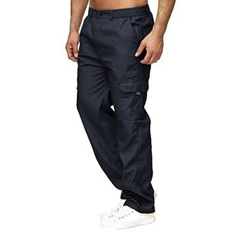 Generic Pantalon de travail pour homme - Coupe ajust&eacute;e - Pour les travaux dhiver - Polyvalent - Plusieurs poches - Fermeture &eacute;clair - Couleur unie - Grande ta