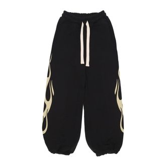 Vision Of Super Leichte Trainingshose mit Flammenmuster - - Trousers - Damen - Schwarzk - L