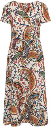 Etro Femme, Robes, Multicolore, Taille: 38 FR Robe midi imprim&eacute;e