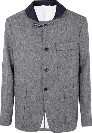 Thom Browne Kurzer Mantel - Schwarz