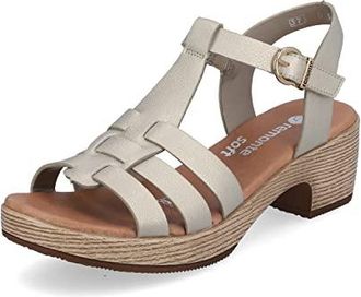 Remonte Femme Sandales D0N50, Dame Sandales Classiques,Sandale,Chaussure dété,Confortable,Metallic,41 EU / 7.5 UK