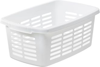 Orthex Mangelkorb 30 L | Weiss | Haushalt, Bad, W&auml;sche, Spielzeug, Zeitschriften, Sportger&auml;te | Ergonomische Griffe | L57 x W36 x H23 cm