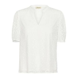 Cream &Eacute;l&eacute;gante Blouse en Dentelle Blanc Neige - Femme - Blouses et Chemises - Blanc - Taille: 36 FR
