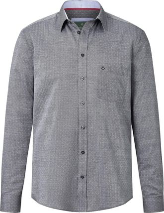 Charles Colby Herren Jacquardhemd Earl George dunkelgrau, 7XL (XXXXXXXL) - 55/56