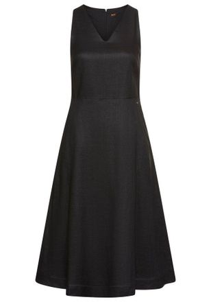 HUGO BOSS A-Linien-Kleid Dasico Premium Damenmode in Ramie-Qualit&auml;t