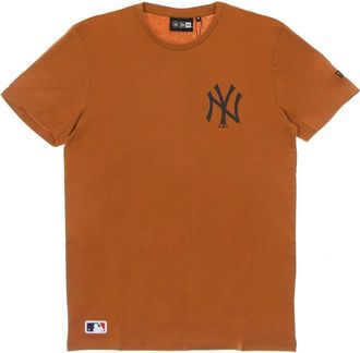 New Era MLB Linker Brust Team Logo Tee - - Tops - Herren - Braun - XS