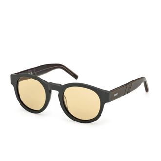 K-Way unisex, Accessoires, Vert, Taille: 50 MM Lunettes de Soleil Rondes Vert Foncé Mat