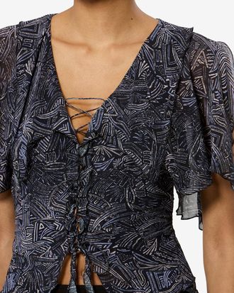 Isabel Marant Blouse Thanais - Femme - Bleu Nuit - Taille 34 - Isabel Marant