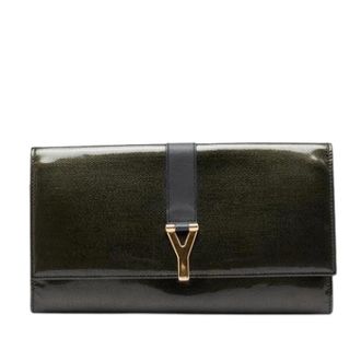 Saint Laurent Pre-owned Vintage Portemonnaie aus Lackleder - - Pre-owned - Damen - Gr&uuml;n - ONE SIZE