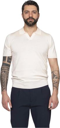 Mauro Ottaviani Homme, Tops, Blanc, Taille: 2XL Polo Chemises