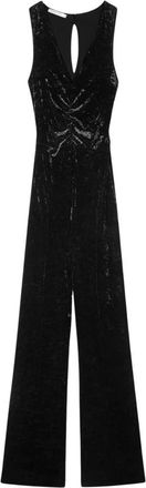 Patrizia Pepe Femme, Combinaisons et Ensembles, Noir, Taille: 38 FR Combinaison Essentielle en Velours